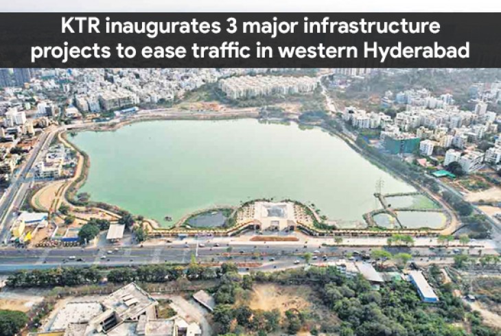KTR Inaugurated 3 Major Infrastructural Projects In Western Hyderabad ...